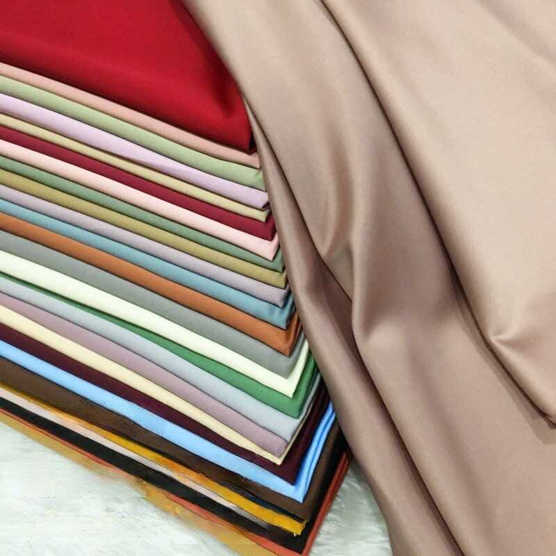 Thicked Micro Elastic Satin Fabric By The Meter for Clothing Dresses ...