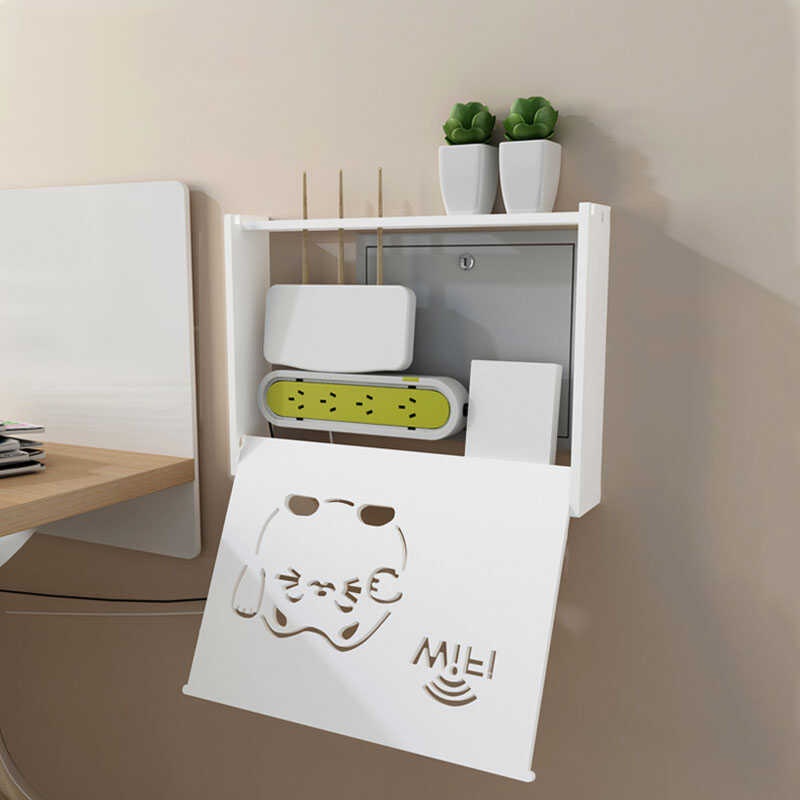 Wifi Router Storage Box Outlet Set Top Case Wall Mount Board Cover ...