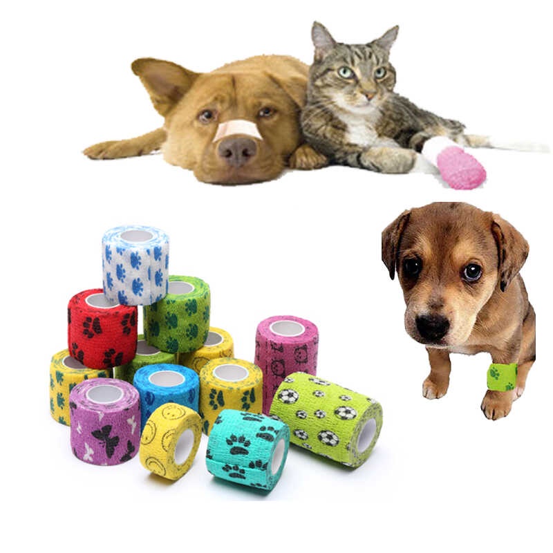 10Rolls Pet Self-Adhesive Elastic Bandage Dog And Gauze Cat Joint ...