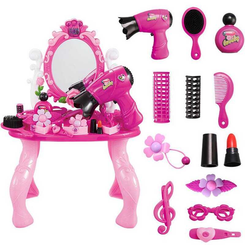 Mga Batang Babae Role Play Set Dressing Table Dressing Table Toy Pink ...