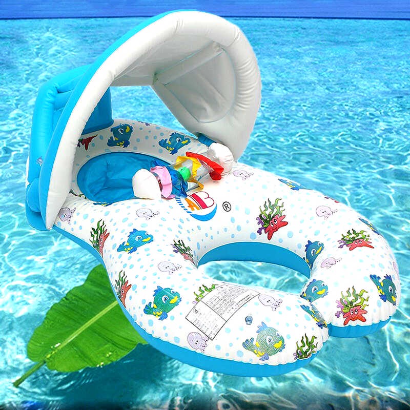 Baby Iatable Pool Float Neck Ring Sa Subshade Mother Children Swim ...