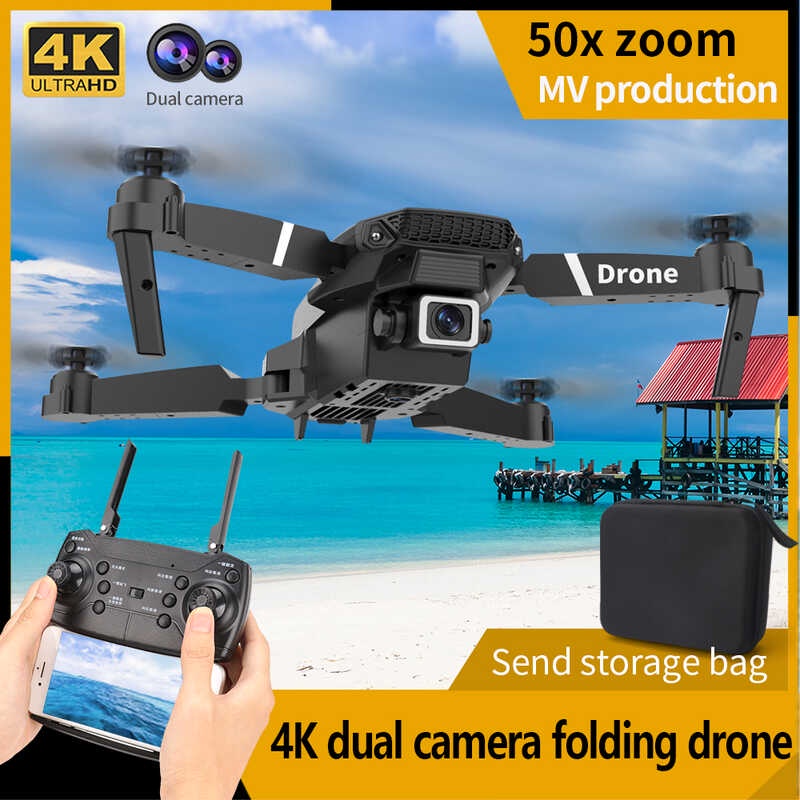 New E88 Drone 2.4G WIFI FPV Drone With Wide Angle HD 4K Professional ...
