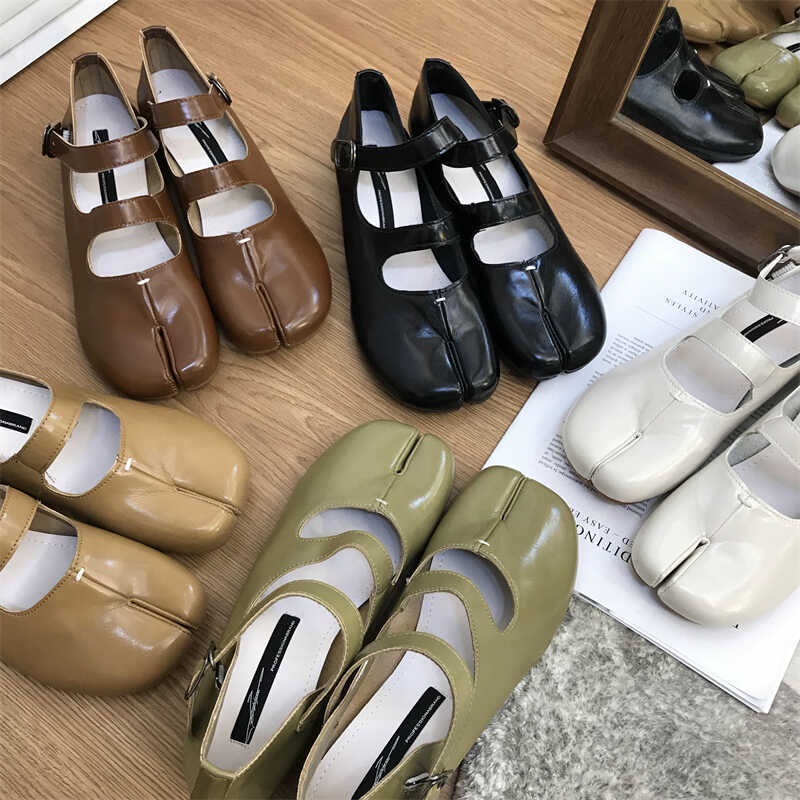 Bailamos Kababaihan Brand Design Magbahagi ng daliri ng paa Flats Shoes ...
