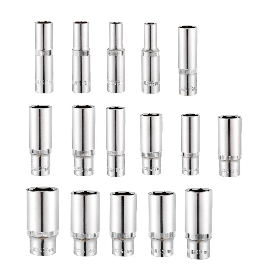 TBTOPONE ️1PC 3/8inch Deep Socket Adapter Hex Socket Wrench Heads Ratchet Tool 8-24mm | Shopee ...