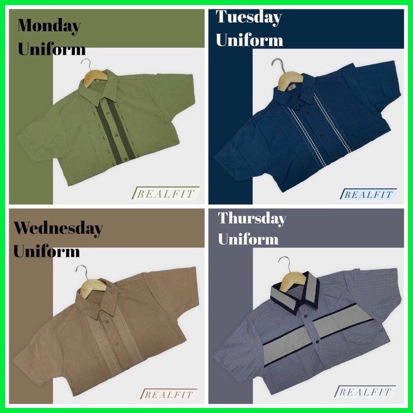 Real Fit DepEd RTW Wednesday Uniform For Men (Small to 3XL) | Shopee ...