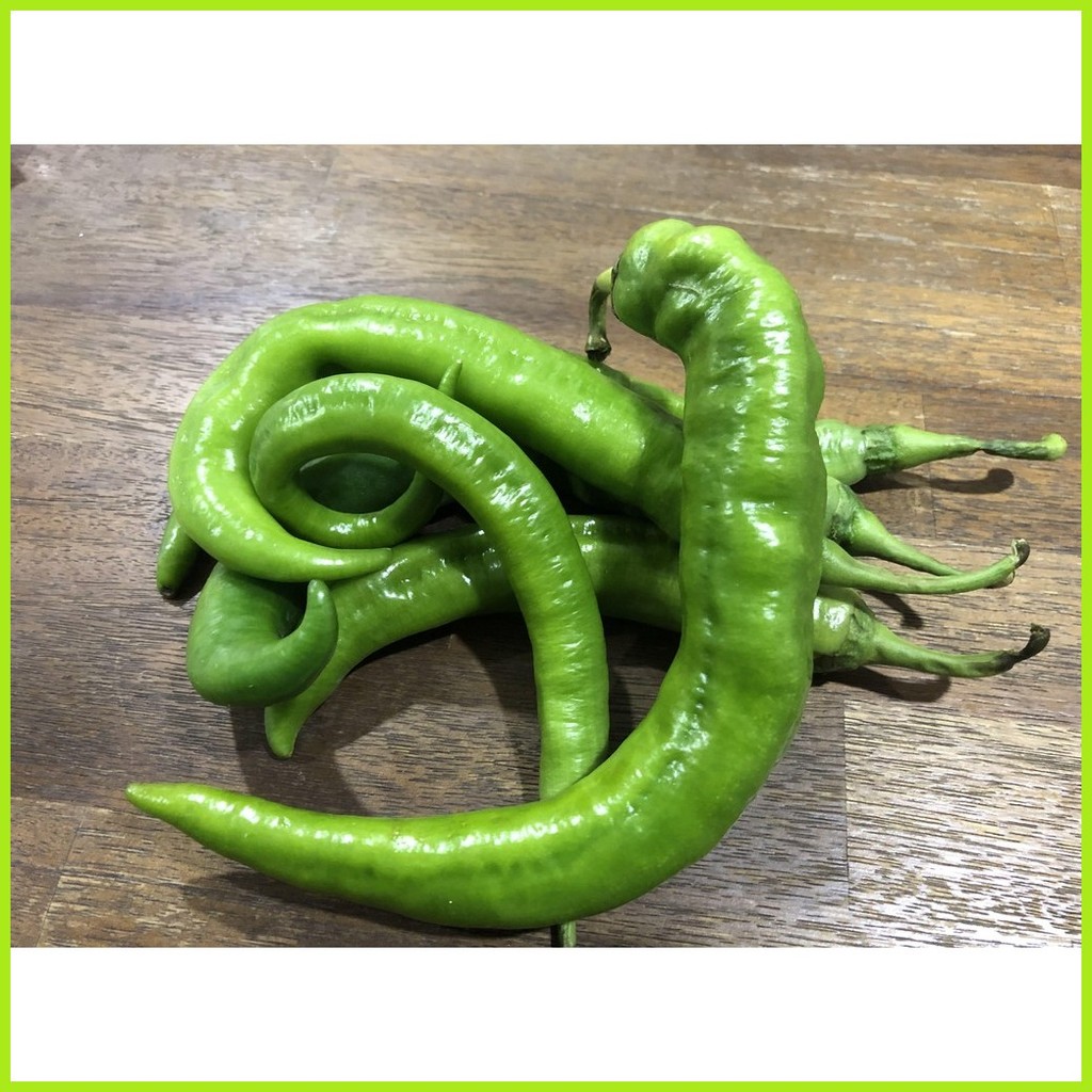 ⊕ ღ GOAT Green Horn Chili Pepper Variety Vegetable Seeds ( 200 seeds ...