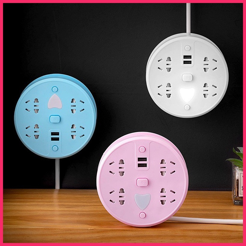 Portable Retractabl Disk Extension Cord cute patch panel household ...