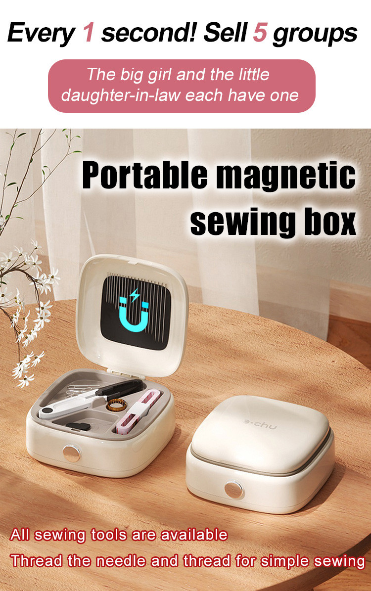 Premium-Magnetic Needle Thread Box Set - Organize Sewing Supplies ...