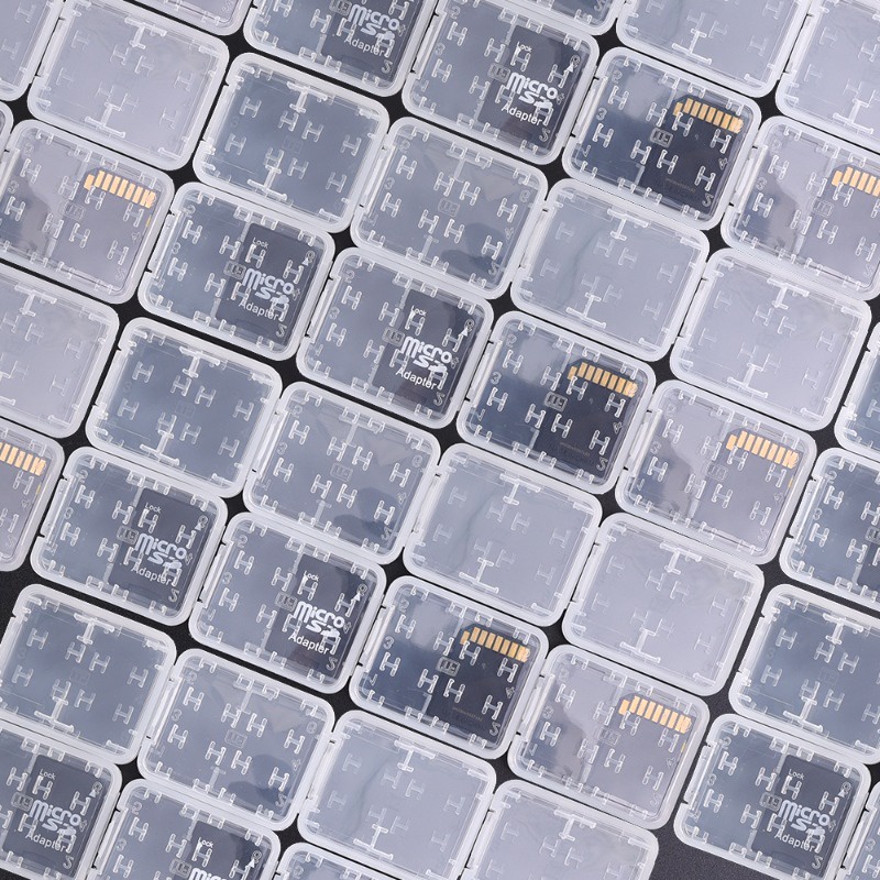 Clear Plastic SIM Cards Protective Case / 8 in 1 Micro SD Memory Card ...
