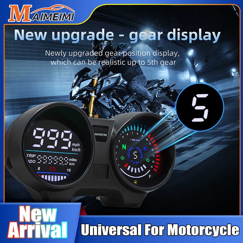 HD Newest Speedometer Digital Dashboard LED Electronics Motorcycle RPM ...