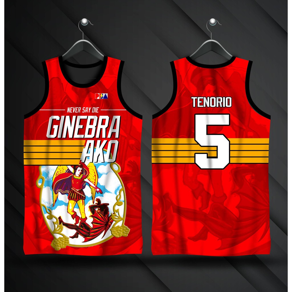 GINEBRA AKO jersey red and white jersey | Never Say Die | TENORIO # 5 ...