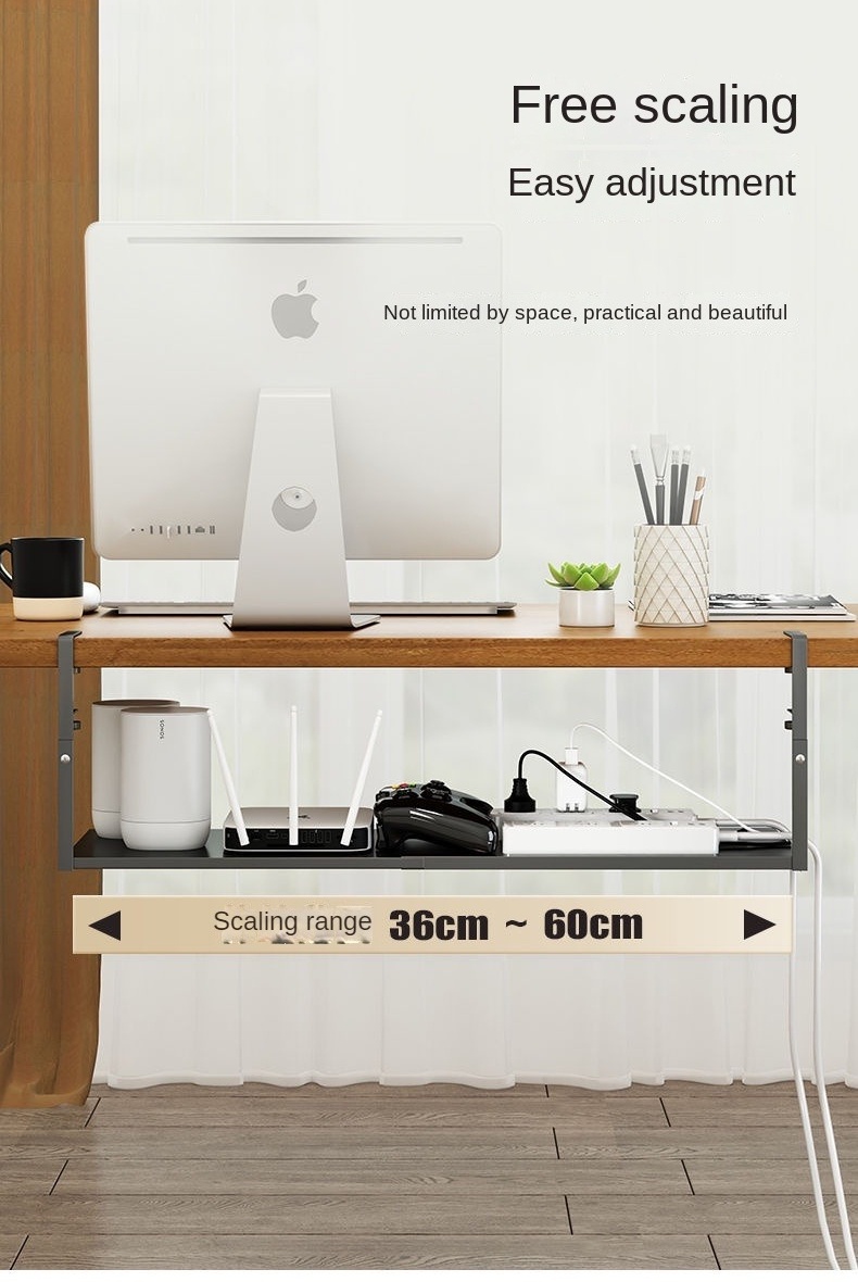 under-Desk Storage Rack Book Computer Desk Bottom Storage Cabinet Punch ...