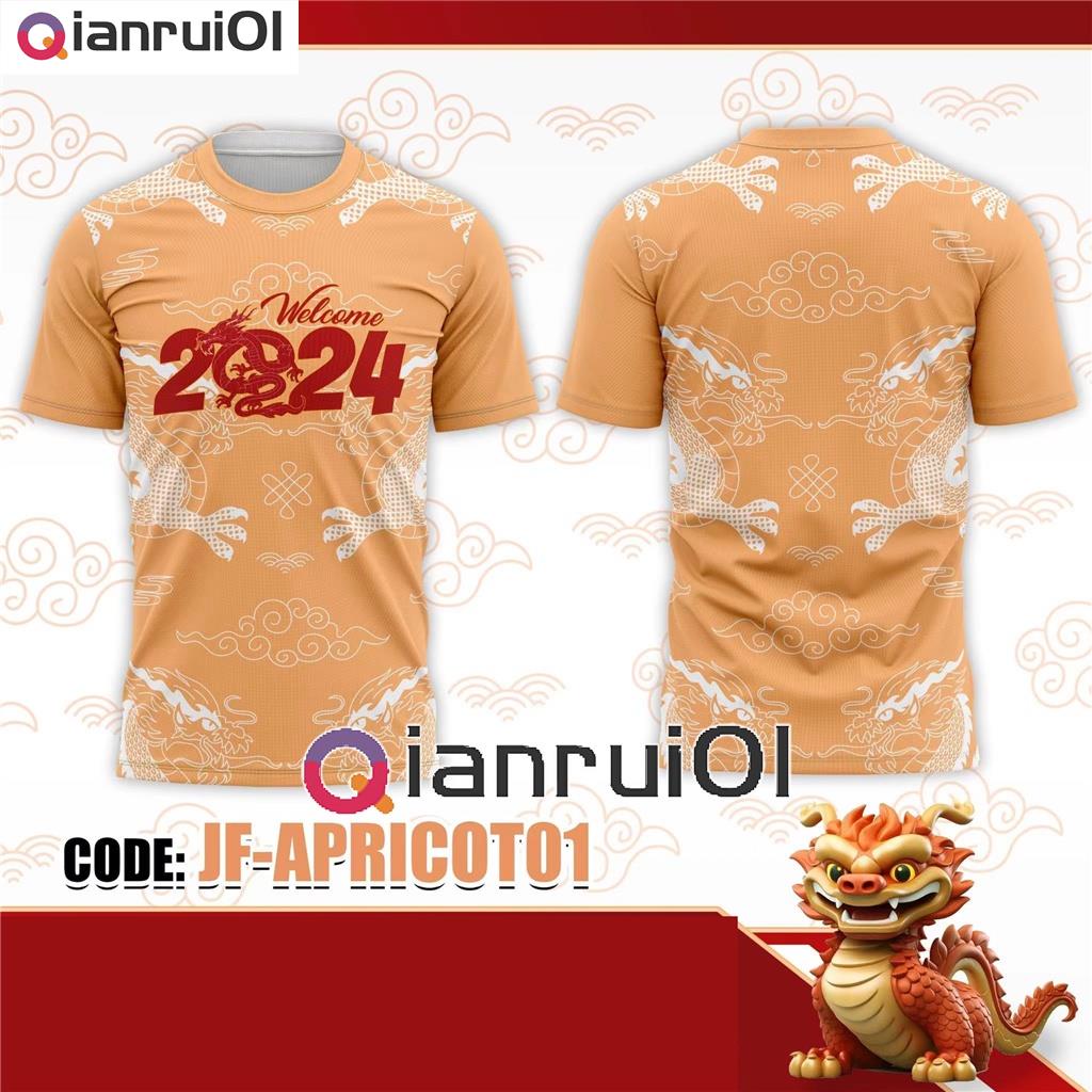 CNY 2024 Dragon Year T-shirt CNY 106 Ping An Joyful Happy Chinese New ...
