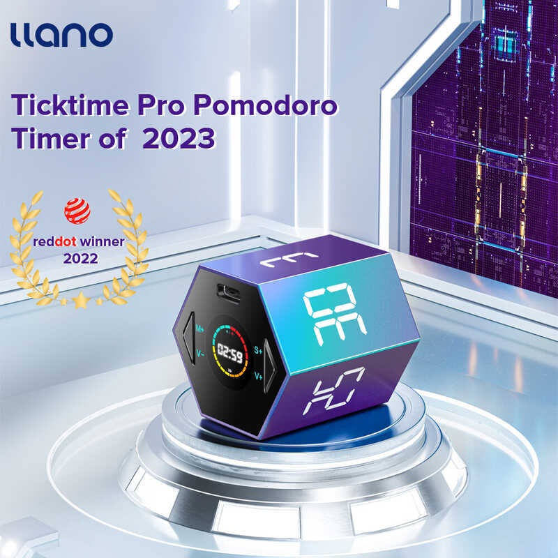 Llano Ticktime Pomodoro Digital Cube Alarm Clock Visual Magnetic Flip Timer Para Sa Classroom