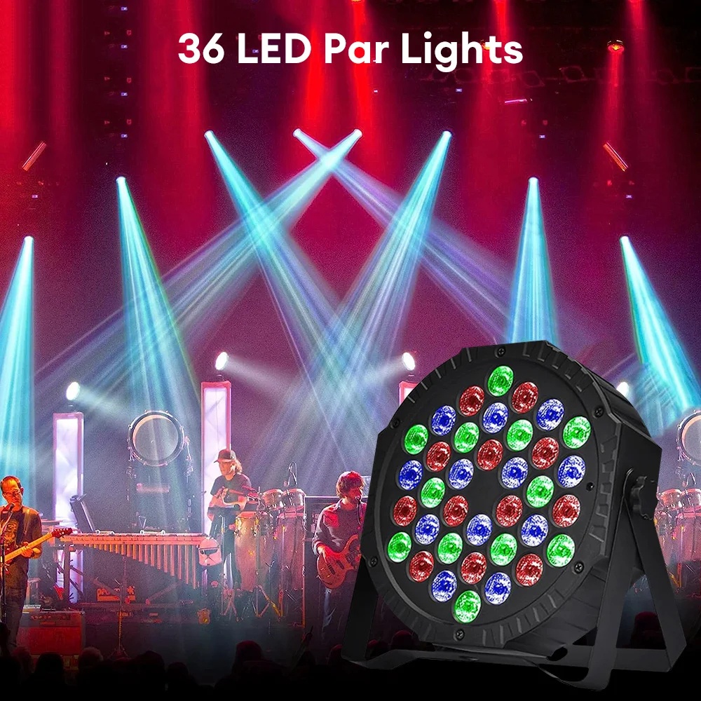 36LED Par Lights 9 Modes 18/36W RGB DJ Stage Lamp RGB Disco Light Stage ...