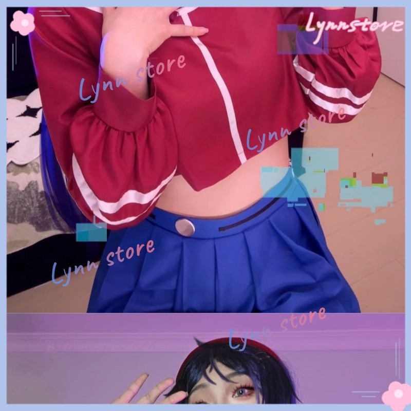 Mita Cosplay Costume&Wig MISIDE Mita Cosplay Costume Dress Hats Full ...