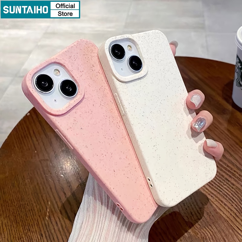 Suntaiho Simple Wheat Casing Biodegradable Silicon Soft Shockproof ...