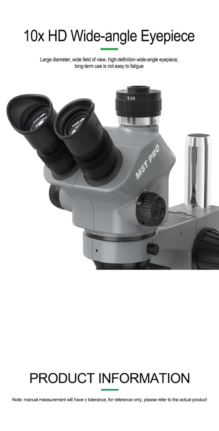 RELIFE RL-M5T Pro-B11 Trinocular HD Microscope 7-50 Time Zoom Phone ...