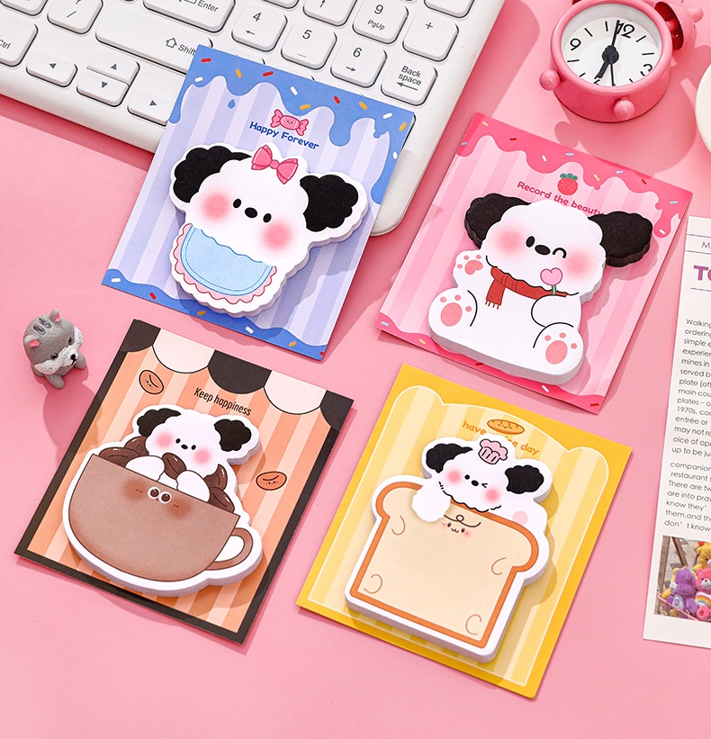 Cartoon Dog Postit Sticky Notes Student Cute Dog Message Sticky Paper ...