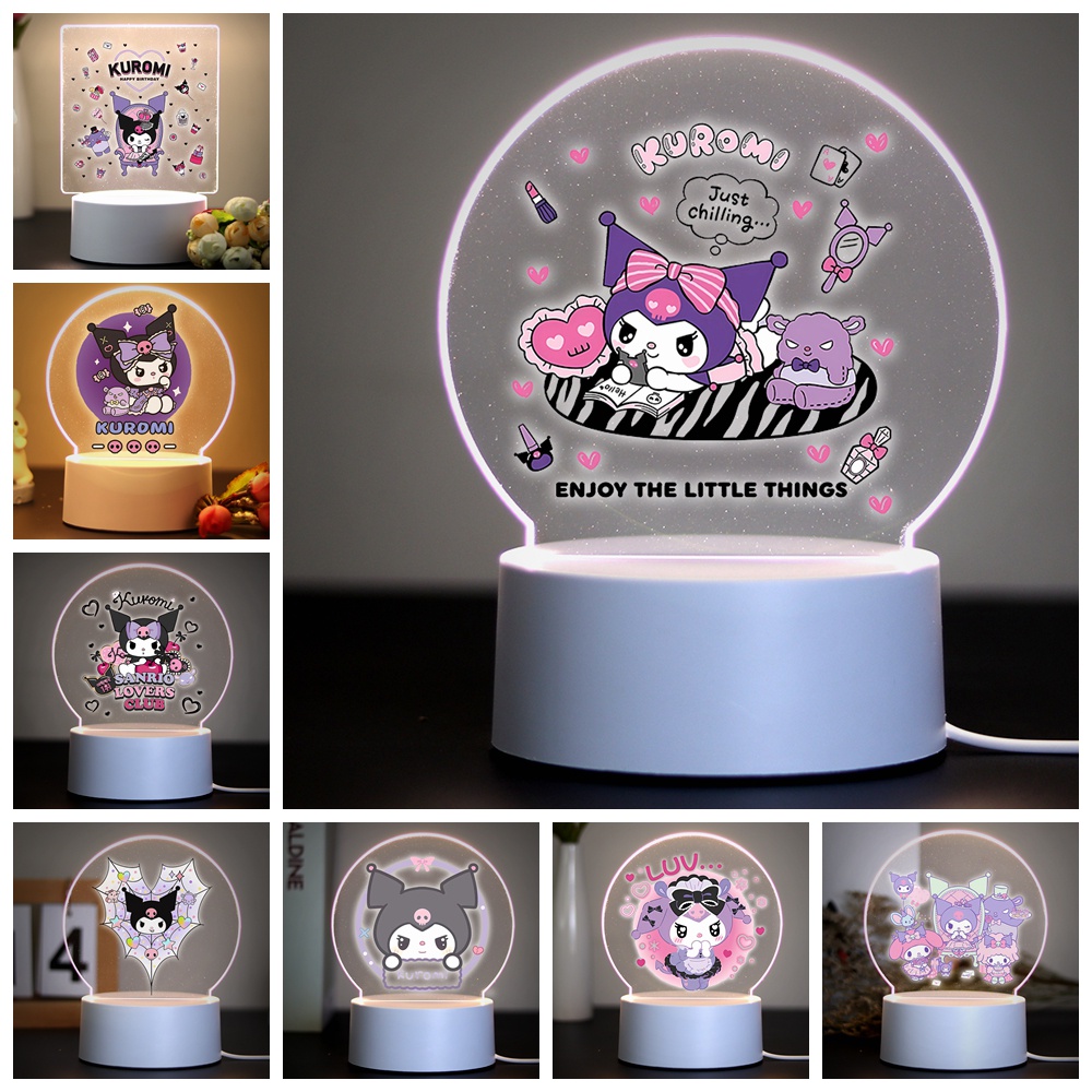 3D Led Night Light Kuromi Acrylic Led Night Light Valentine'S Day ...