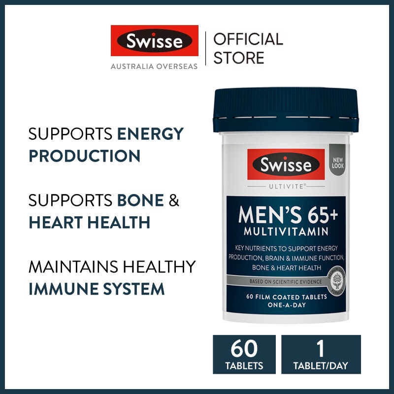 Swisse Men's Ultivite 65+ Multivitamin 60 Tablets (EXP:08 2025) | Shopee Philippines