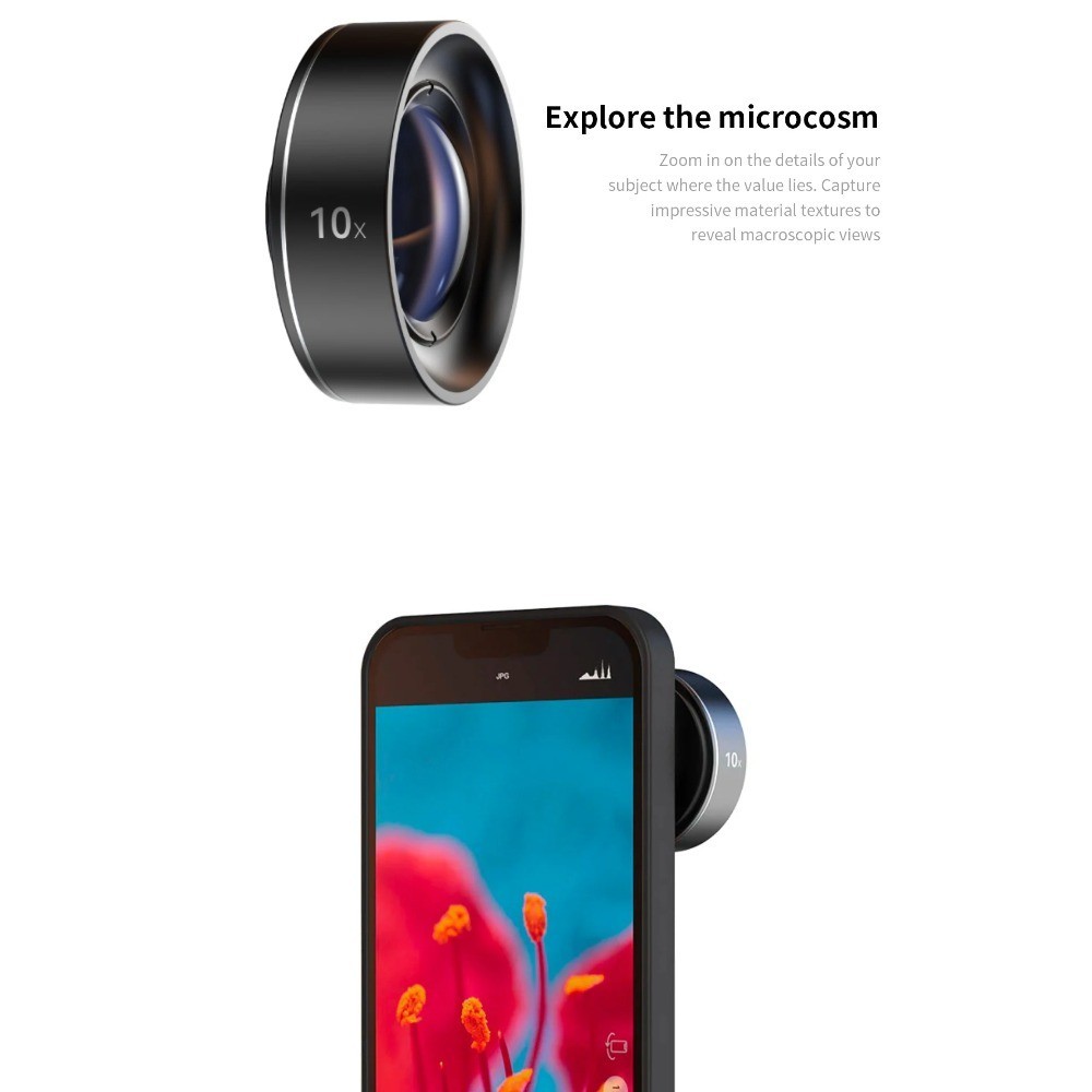 Phone Lens Kits 10x Macro 65mm Portrait 170° Fisheye 16mm Ultra-Wide ...