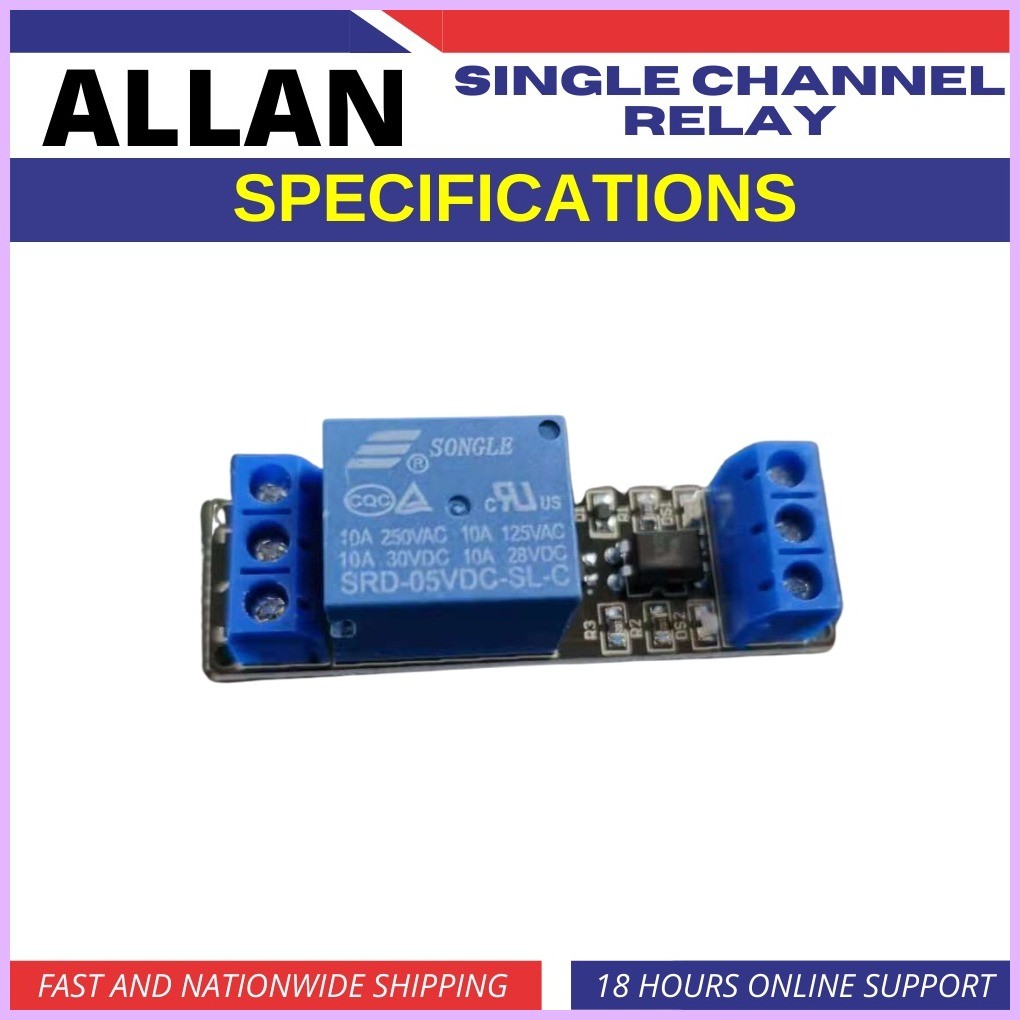 Allan Superstore Single Channel Relay 1 1-Way Module 1ch 5v L 12v 10a ...