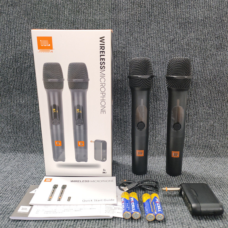 Wireless Microphone Singing One to Two UHF Microphone | Shopee Philippines