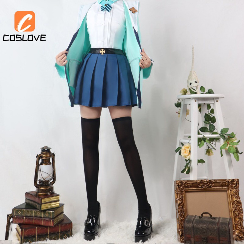 Genshin Impact Sucrose Cosplay Full Set Costume Blue Color JK Uniform ...