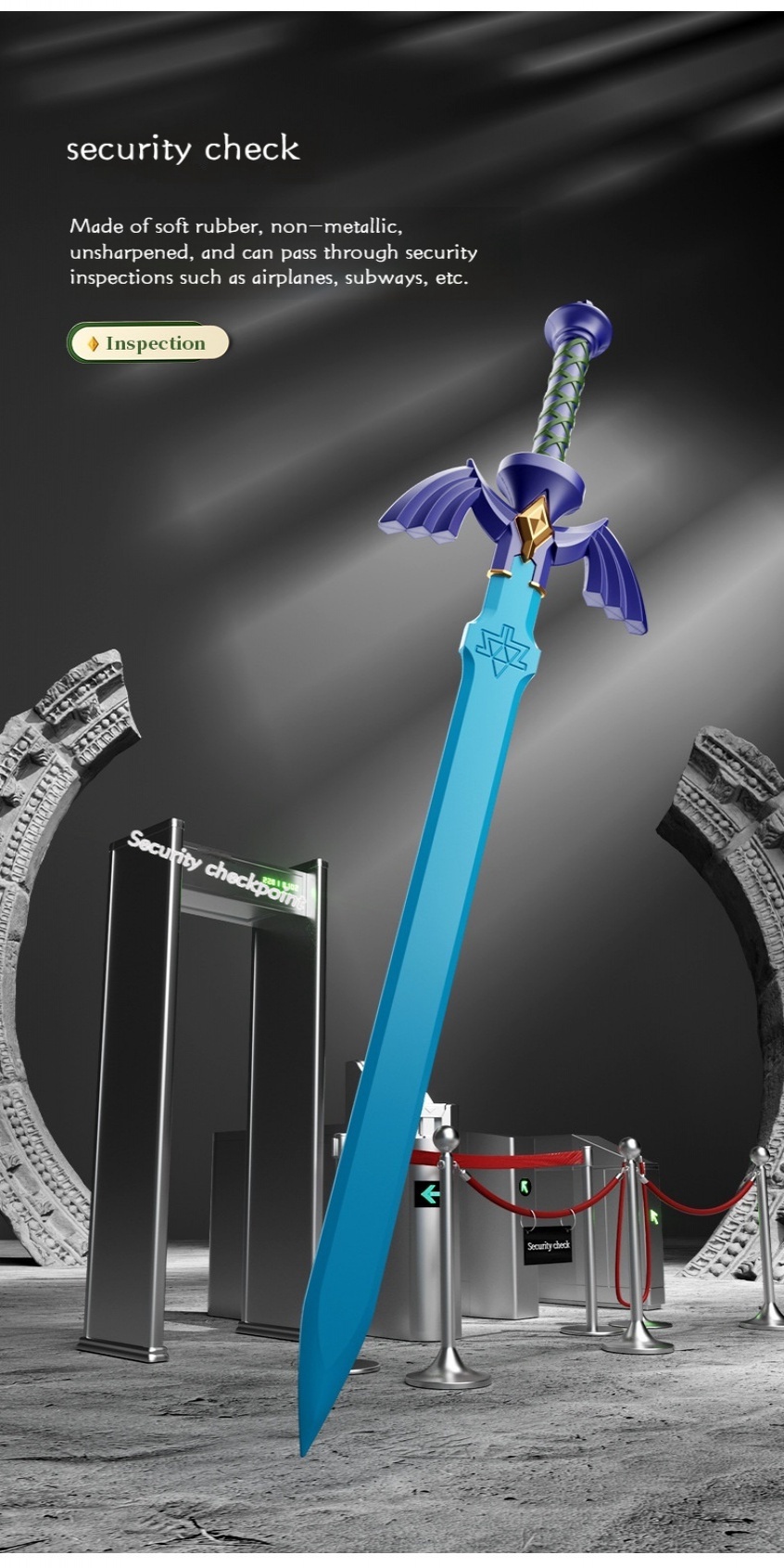 Legend of Zelda Master's Sword Shield Set with Sword Sheath Anime PU ...