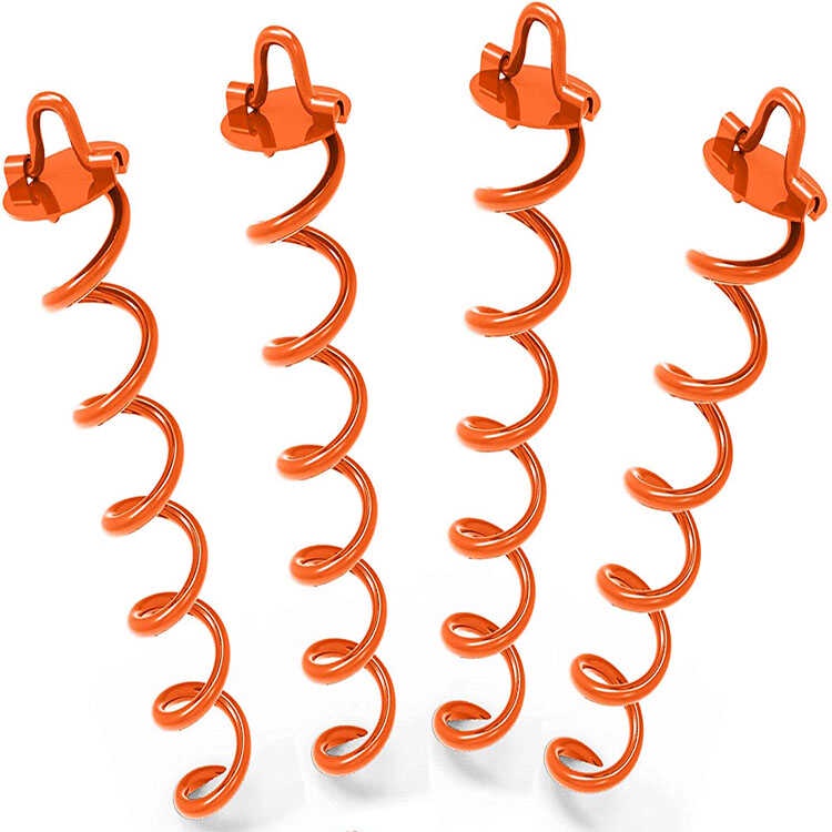 10 Inch Camping Tent Pegs Ground Anchor Spiral Stake Anchors Heavy Duty ...