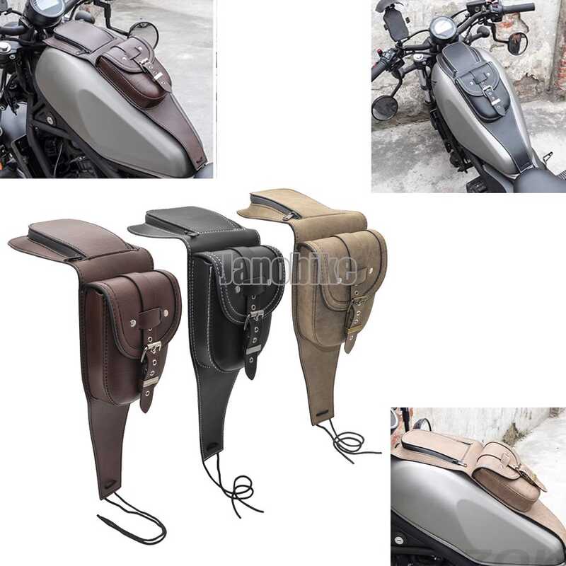 Motorcycle Gas Tank Dash Console Center Pouch Bag PU Leather For HONDA ...