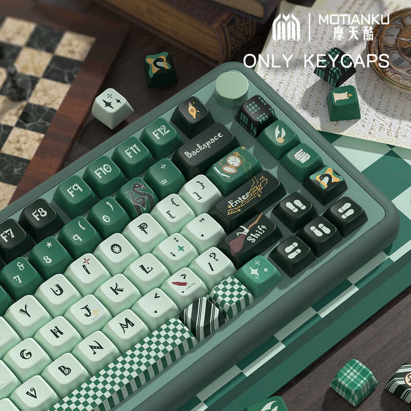 158 key SLYTHERIN Theme Key caps Cherry/MDA Profile Key caps para sa 61 ...
