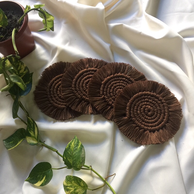 Boho Macrame Coasters | Shopee Philippines