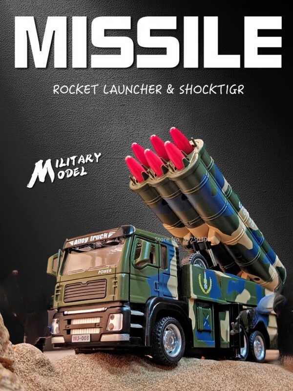 1/50 Scale Missile Launcher Alloy Diecast Engineering Vehicle With ...