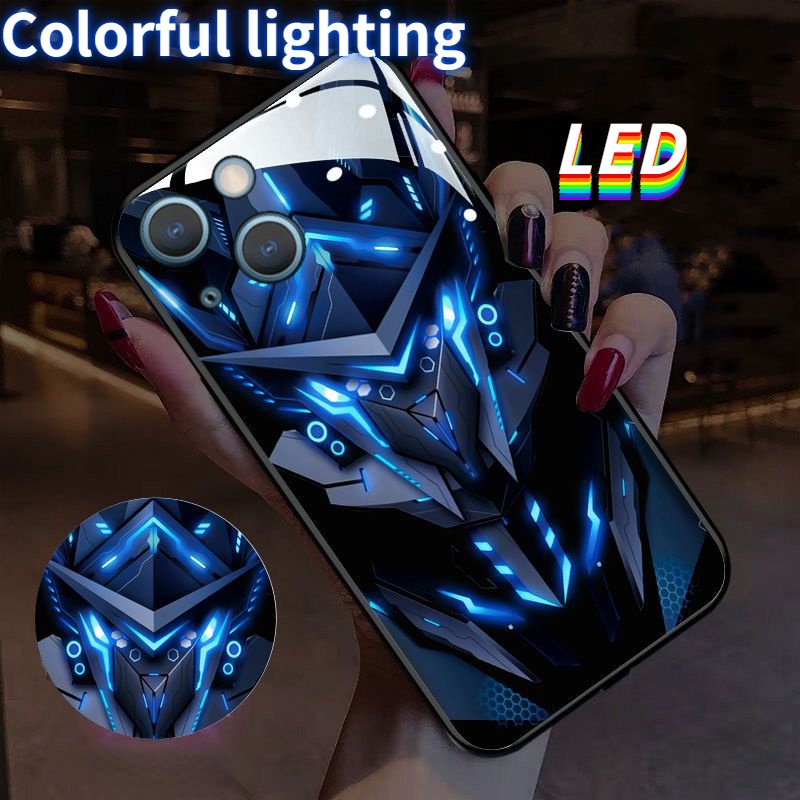 LED Super Armor colorful flash Voice Controlled phone case for Iphone ...