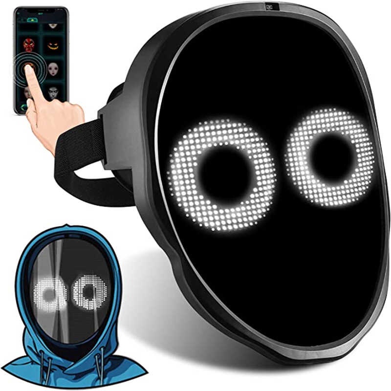 Boywithuke Led Mask Same Genuine Goods Bluetooth Mask Gesture Sensor Children's Halloween Party ...