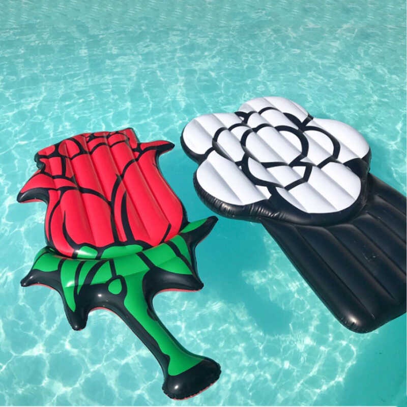 190CM Giant Red Rose Pool Float Air Mattress Iatable Wedding Holiday ...