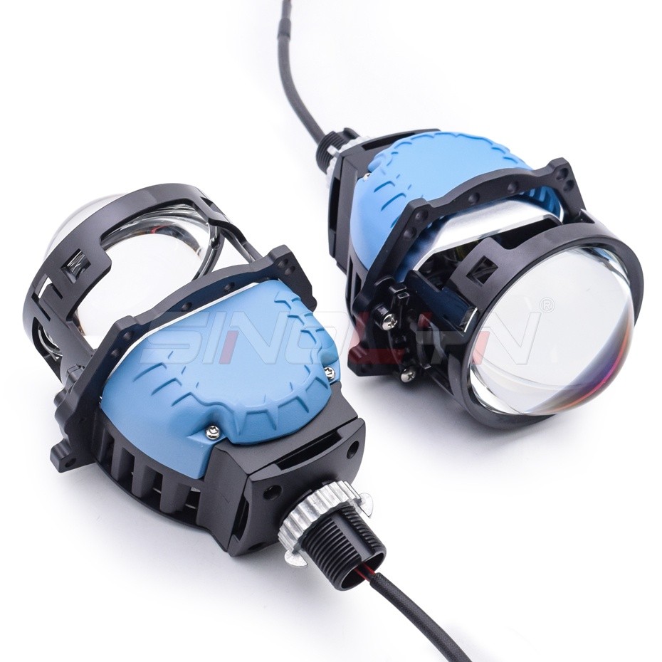 130W 3.0 Inch Bi LED Blue Projector Lens H4 H7 H1 H11 9005 9006 ...
