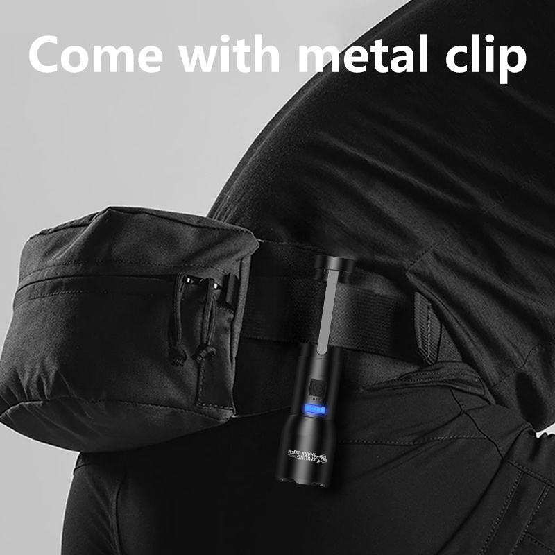 Smiling Shark SD8107 Flashlight Rechargeable Waterproof Led M77 8400LM ...