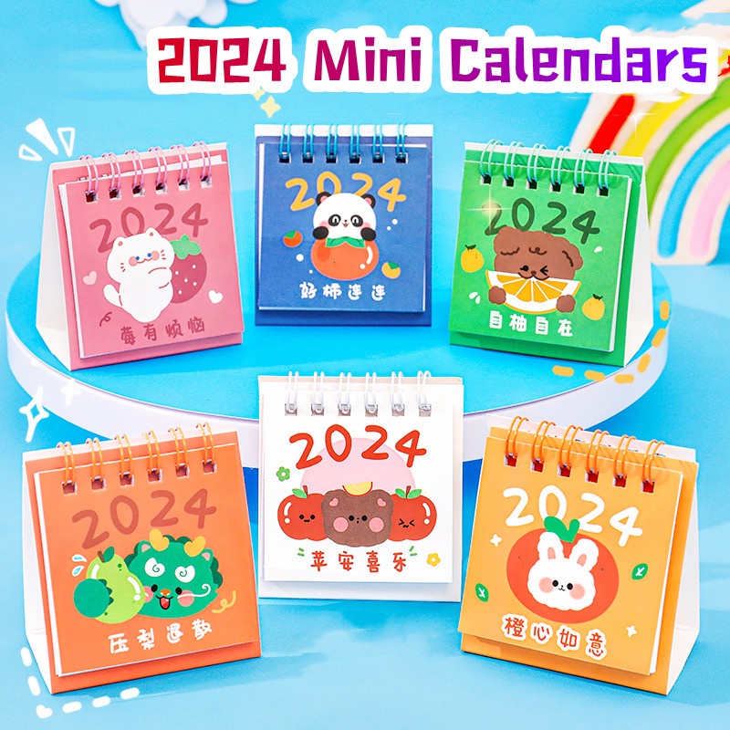 2024 Simple Cartoon Fruit Calendar/ Daily Schedule Yearly Notepad ...