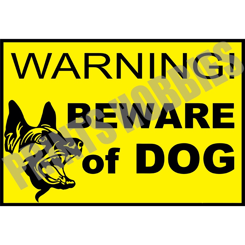 Laminated Signages Beware of Dogs Signage | Sign Boards | Shopee ...