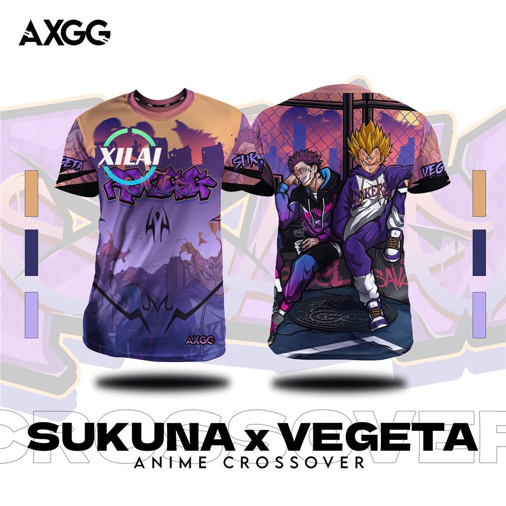 xil AXGG Anime Shirt Sukuna x Vegeta / Killua x Vincent / Ace x Sabo x ...