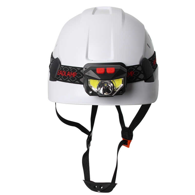 Construction Safety Helmet With Led Headlamp CE ABS Hard Hat Head Light ...
