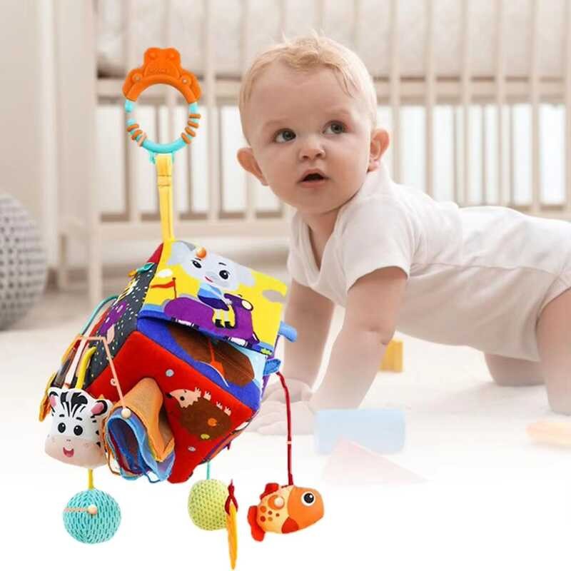 Montessori Infant Pull Along Magic Tissue Box Toy For Babies 6-12 ...