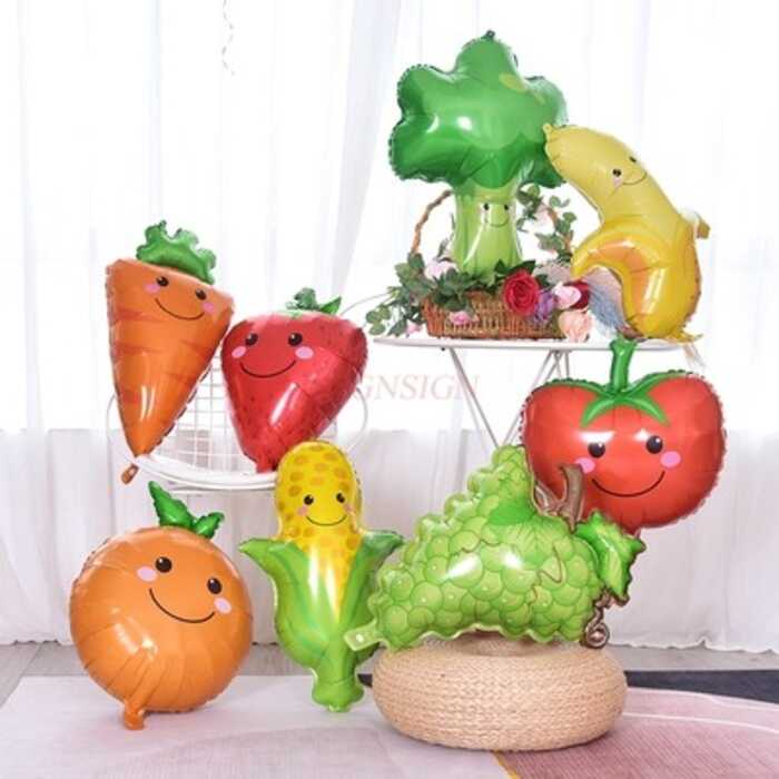 Fruit, Vegetables, Marine Animals, Cartoon Aluminum Film Balloon ...