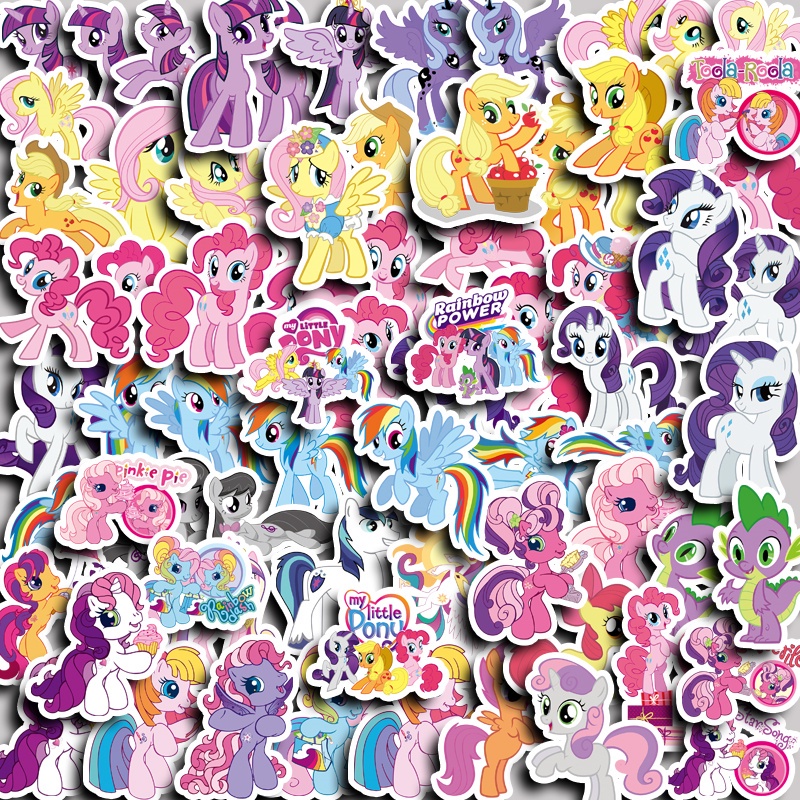 68pcs Cute Pony Cartoon Sticker Kids Diy Tool Computer Stickers for ...