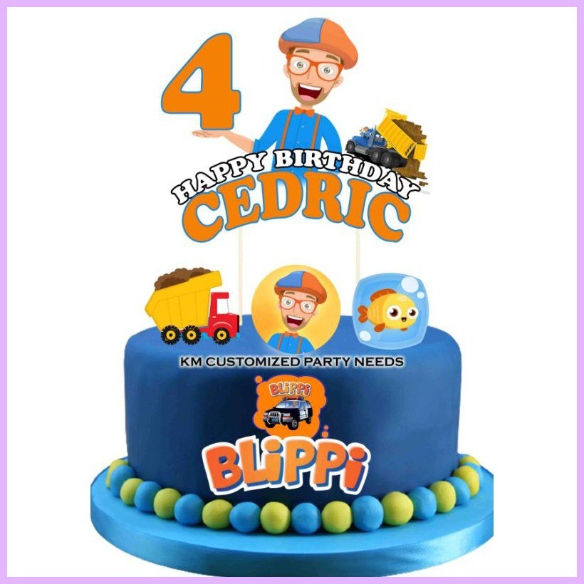 ♻ Blippi Theme Customized Cake Topper | Shopee Philippines