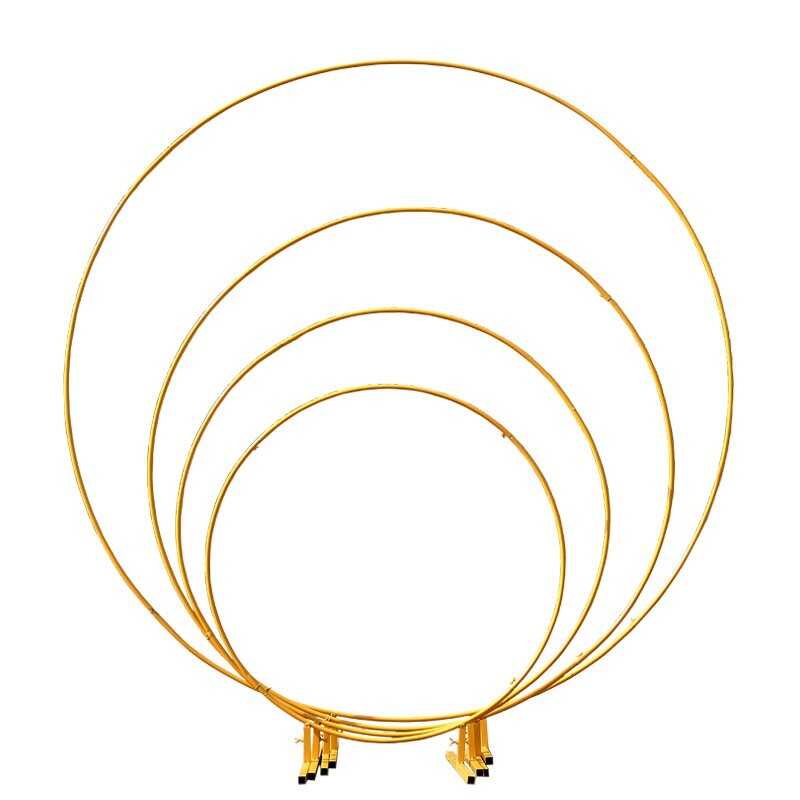 EG-VJ006 decoration backdrop stand round gold metal frame wedding ...