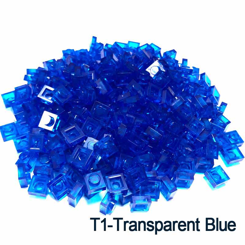 100pcs Transparent 1X1 Thin Brick Small Particles Building Blocks ...